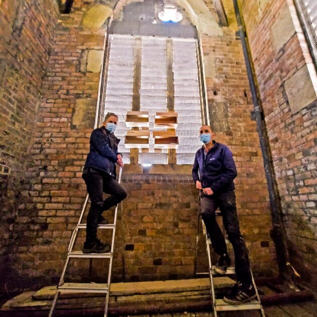 Nest boxes for swifts installed in Emmanuel Church, Charnwood - idverde